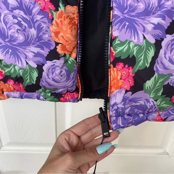 Zara | Jackets & Coats | Zara Floral Puffer Vest | Poshmark
